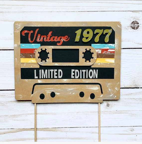 Cassette Tape Cake Toppers Made in 1977 Cake Topper Vintage - Etsy