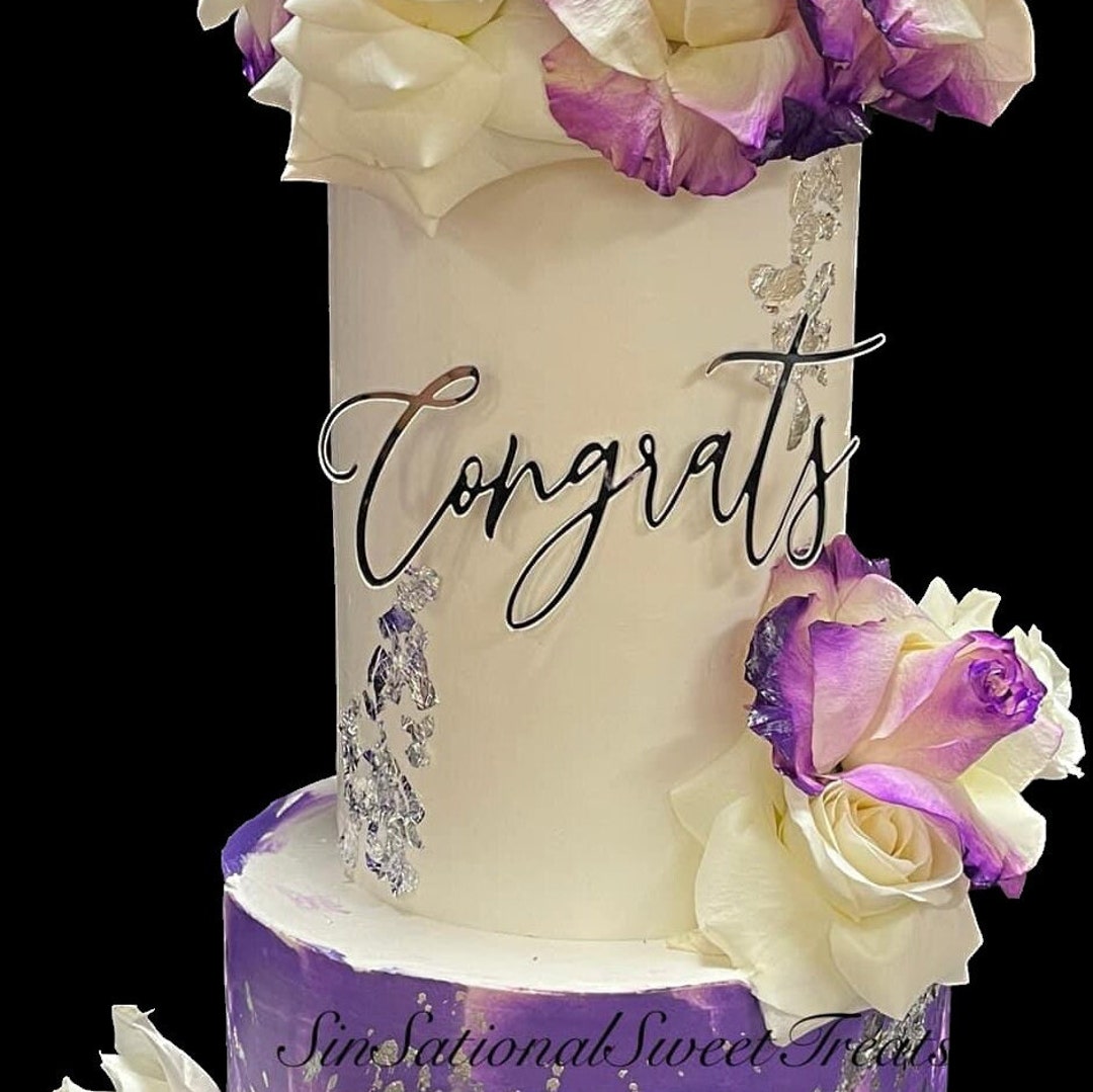 Acrylic Cake Charms, Congrats Acrylic Cake Charms, Graduation Cake ...