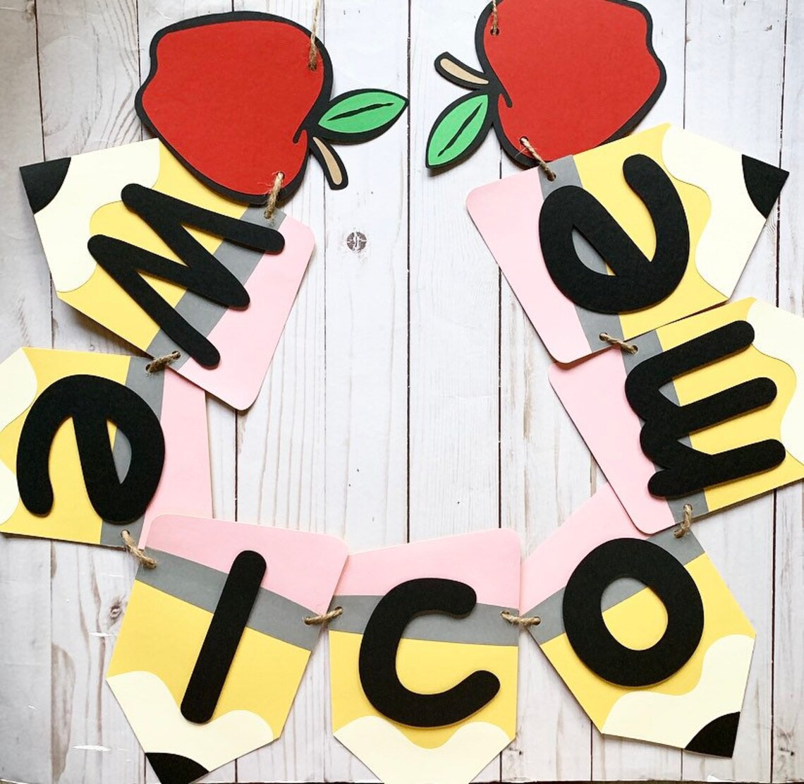 Back to School Banner Welcome Back to School Pencil Banner - Etsy