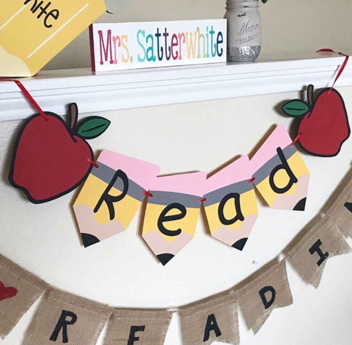 Back to School Banner Welcome Back to School Pencil Banner - Etsy