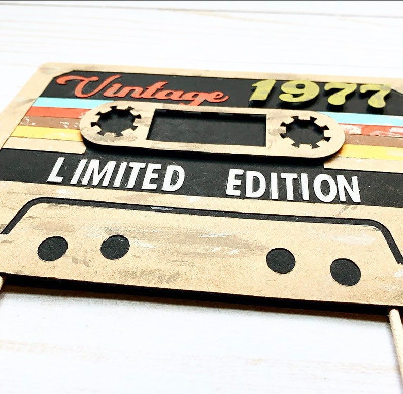 Cassette Tape Cake Toppers Made in 1977 Cake Topper Vintage - Etsy