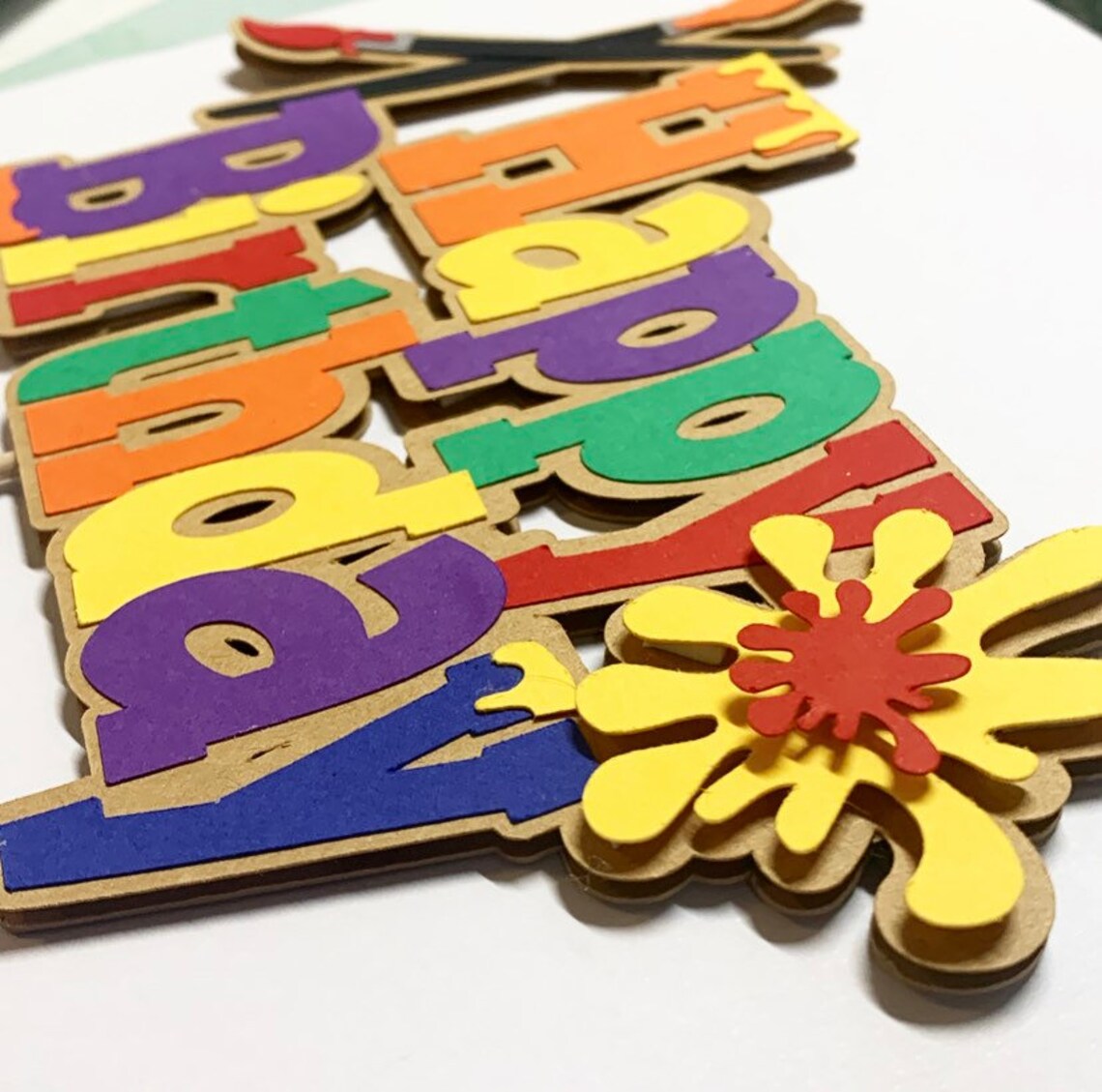 Painting Cake Topper Art Cake Topper Paint Party Cake Topper - Etsy