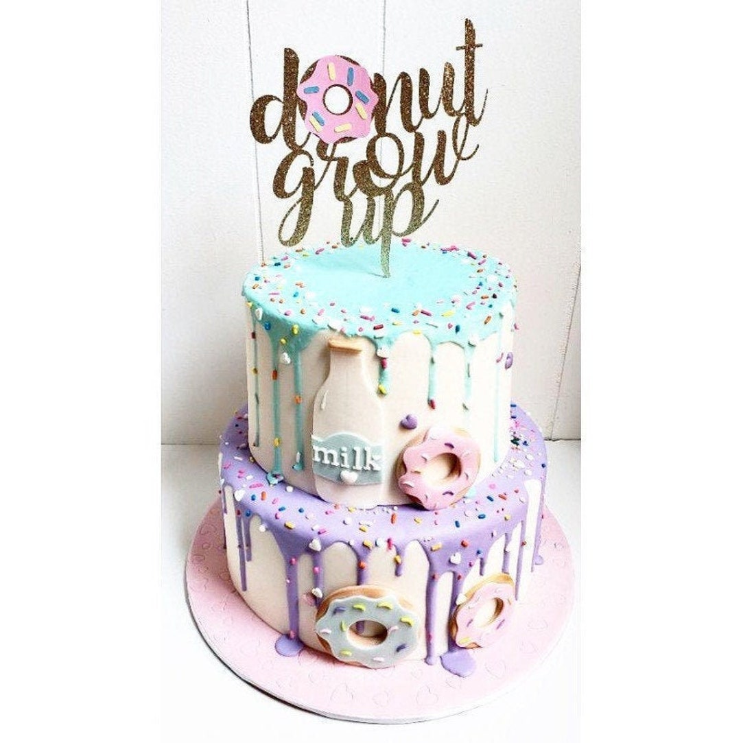 Donut Grow up Cake Topper Donut Cake Topper Donut Decor - Etsy