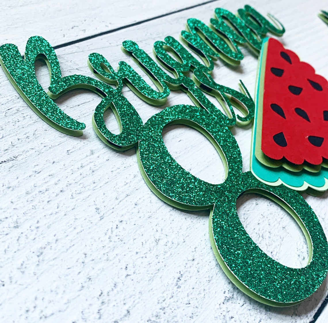 Watermelon Cake Topper Melon Cake Topper Personalized Cake - Etsy