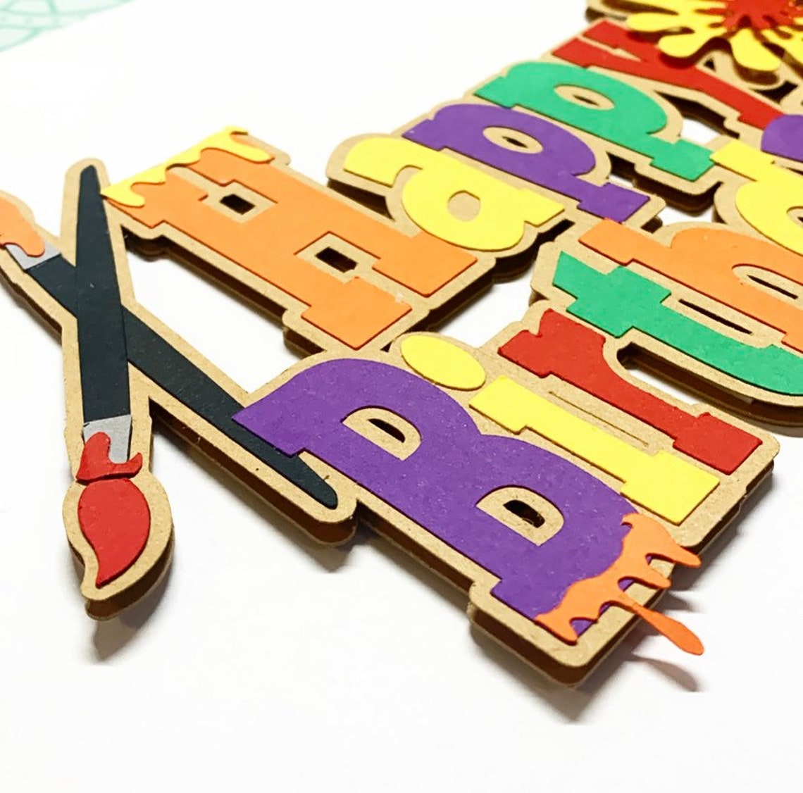 Painting Cake Topper Art Cake Topper Paint Party Cake Topper - Etsy