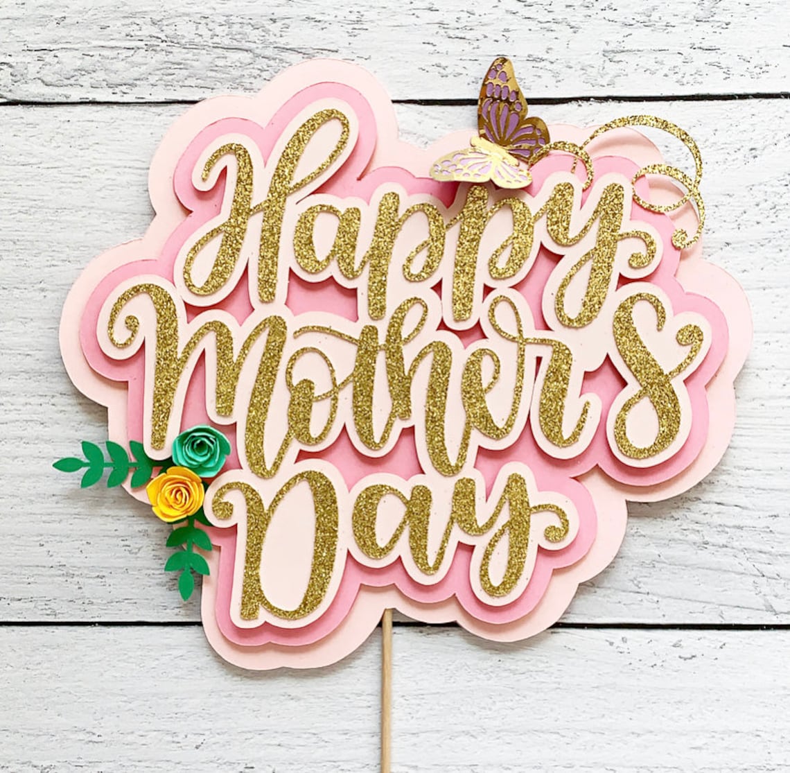 Toppers de pasteles del Día de la Madre decoración del Día de | Etsy