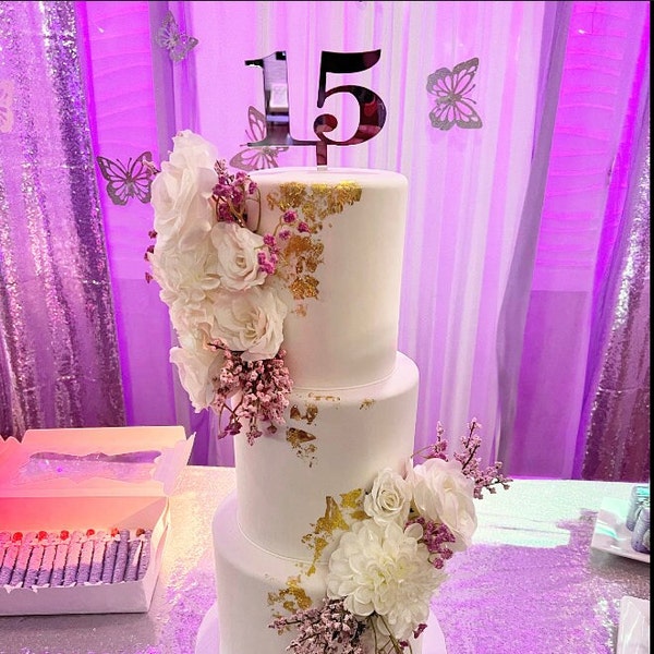 15th Birthday Cake Topper in Number - Etsy