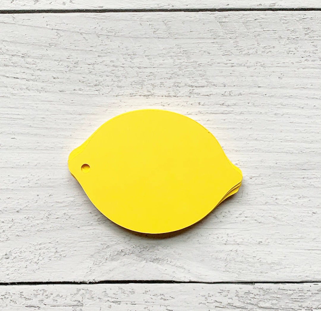 Lemon Shaped Tags, Gift Tags, Lemon Decorations, Party Tags SET OF 24 ...