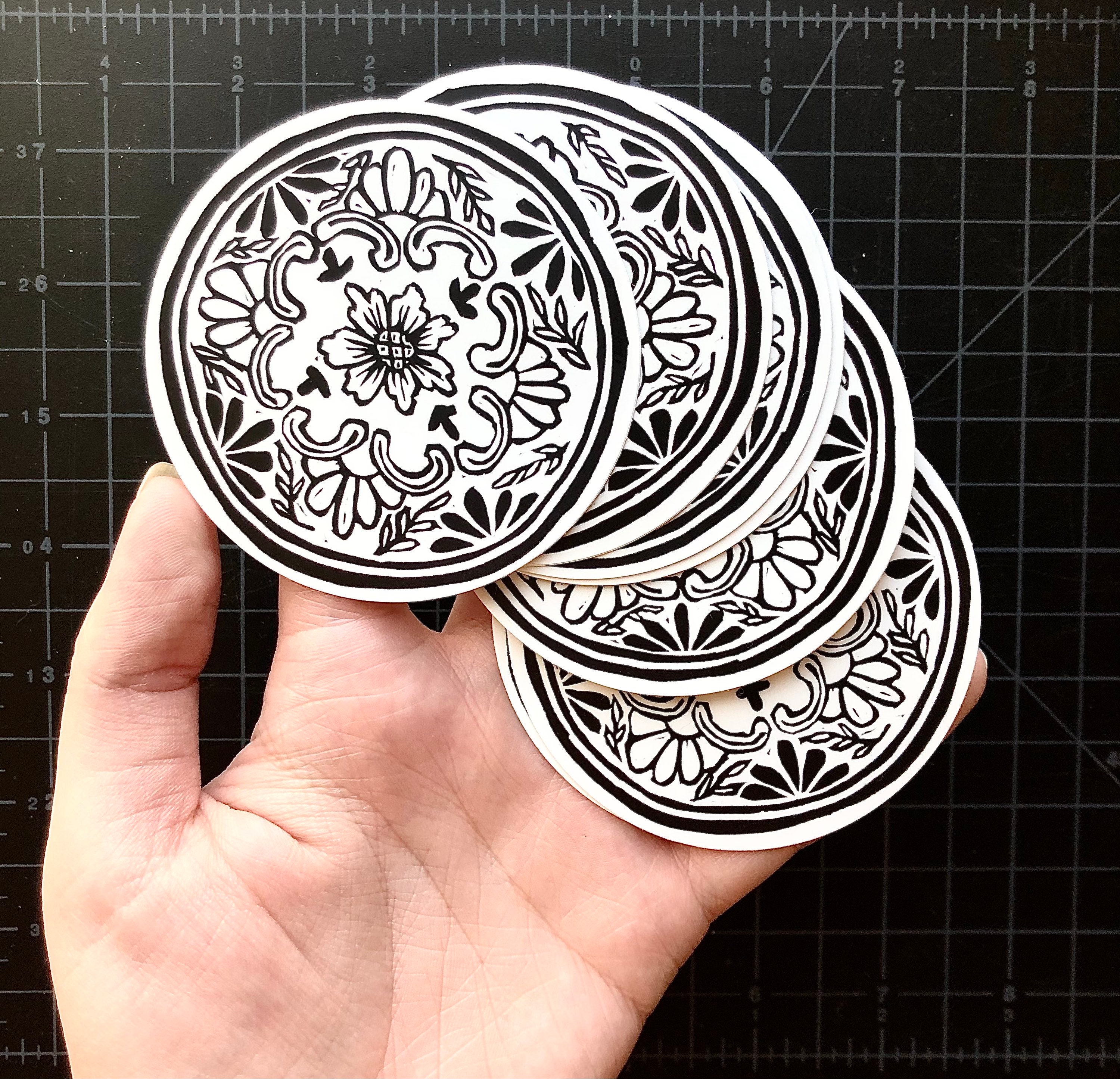 Plate Sticker Vinyl Die Cut Sticker Original Illustration | Etsy