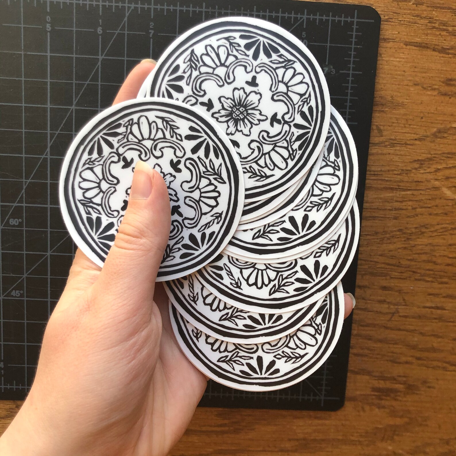 Plate Sticker Vinyl Die Cut Sticker Original Illustration - Etsy