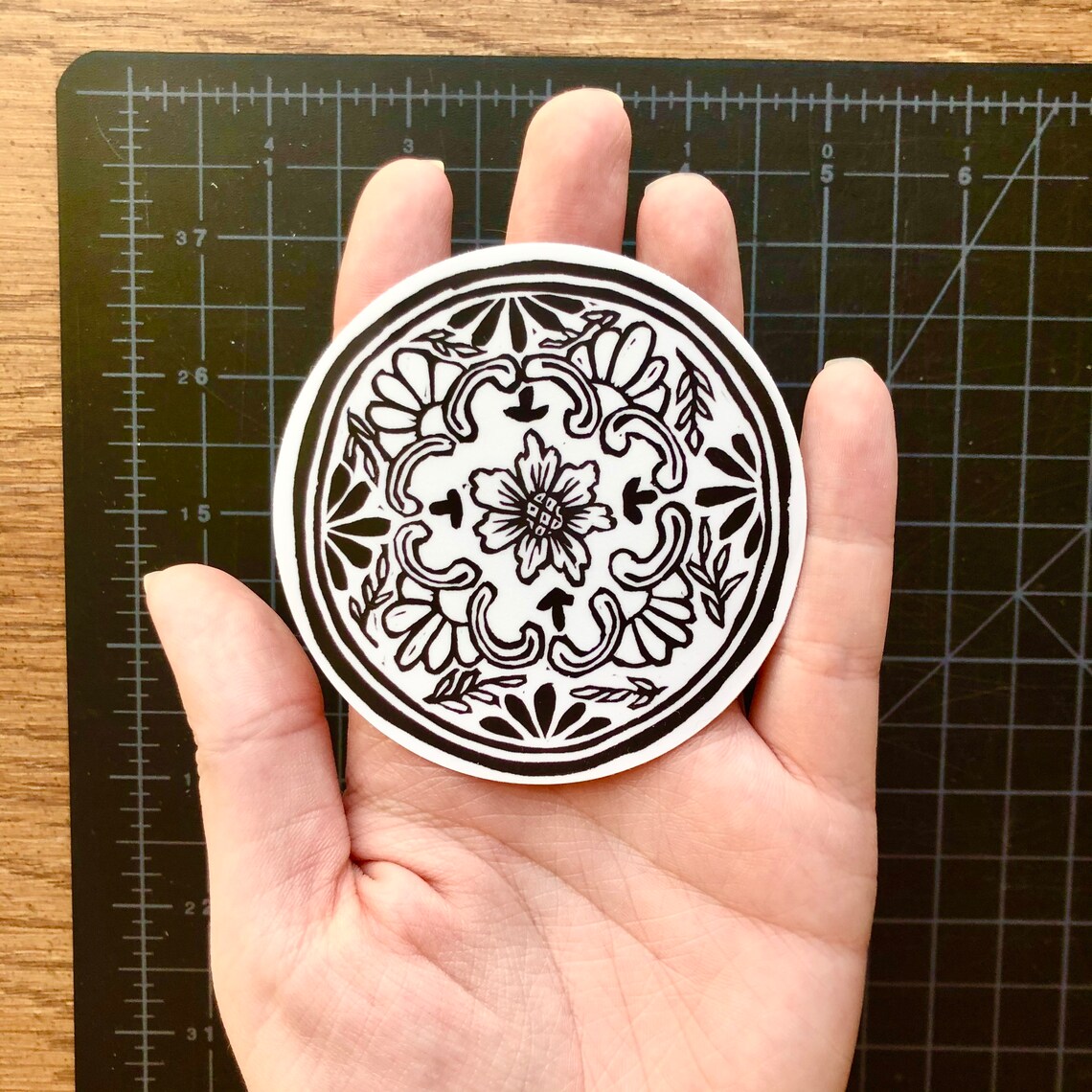 Plate Sticker Vinyl Die Cut Sticker Original Illustration - Etsy