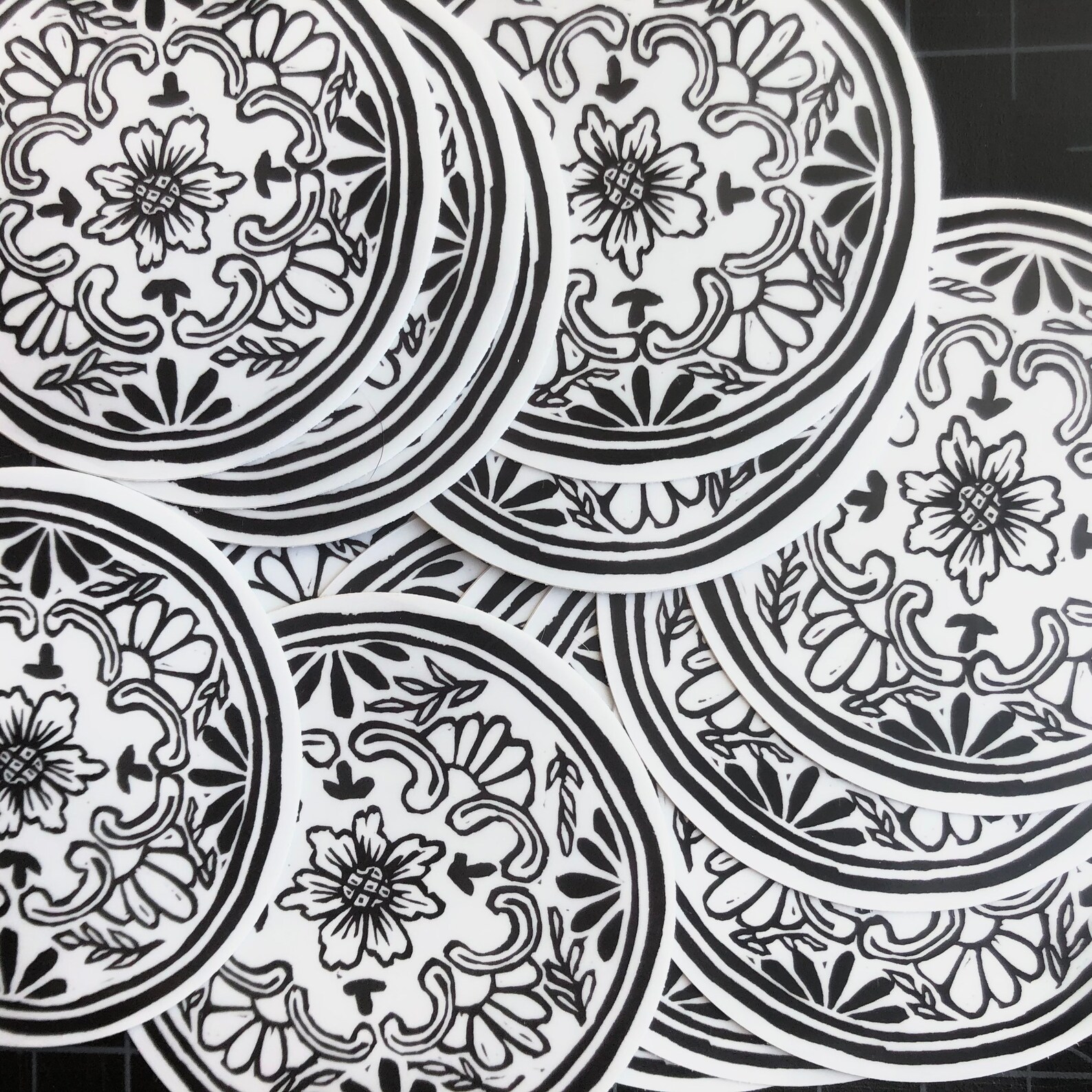 Plate Sticker Vinyl Die Cut Sticker Original Illustration - Etsy