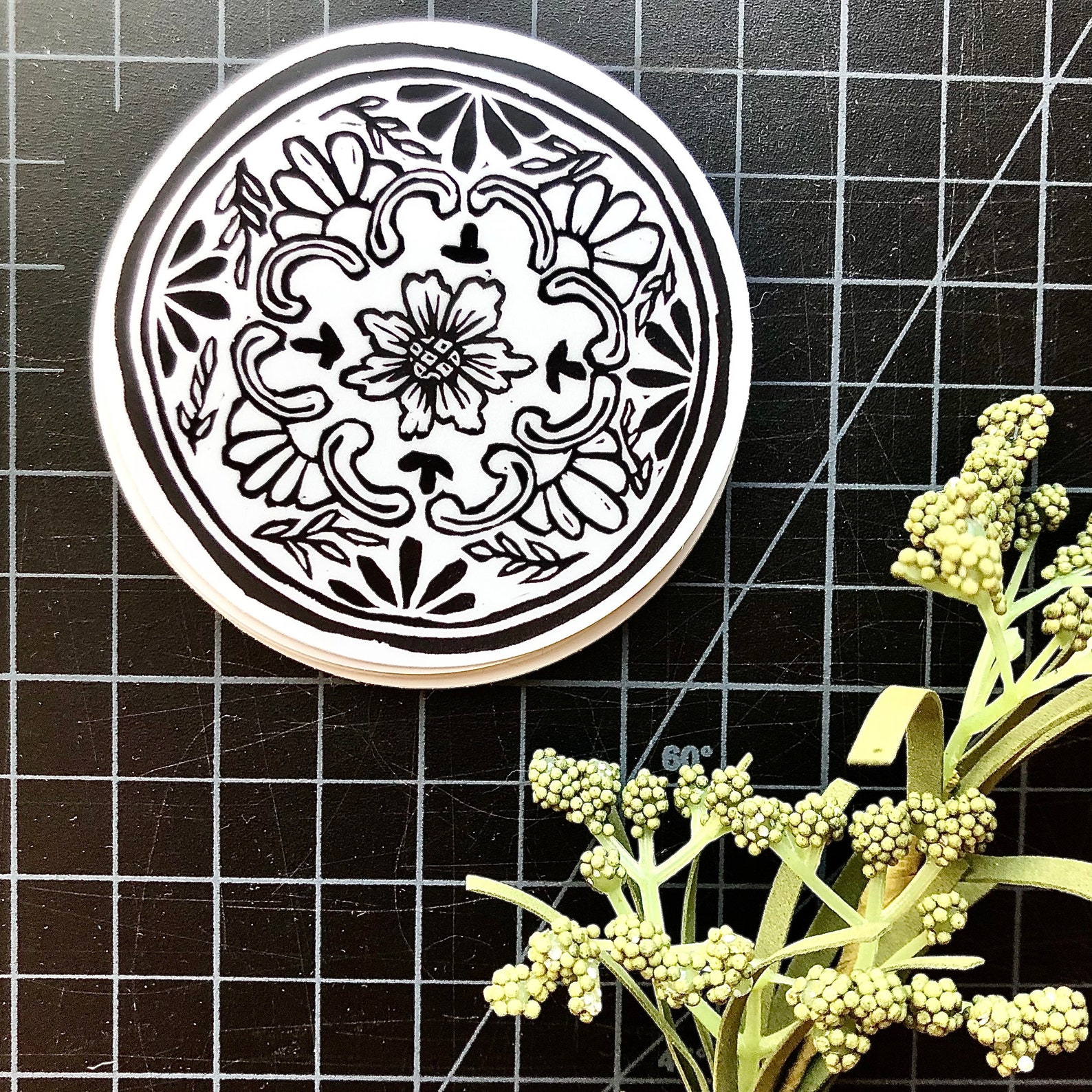 Plate Sticker Vinyl Die Cut Sticker Original Illustration - Etsy