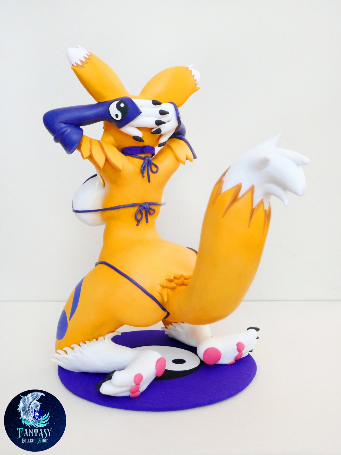 Renamon In Bikini Sculpture Furry Yiff Figure Handmade Mature Etsy