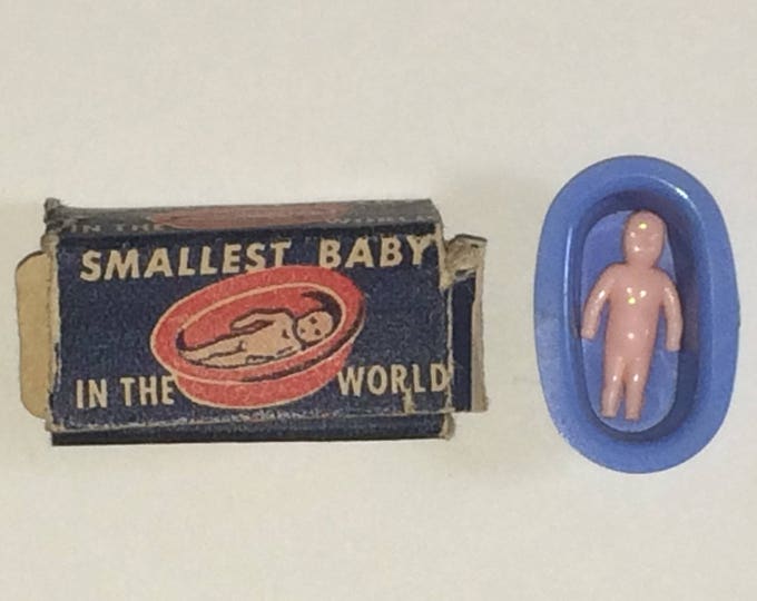 Smallest Baby in the World - Miniature Hard Plastic Doll in Bathtub ...