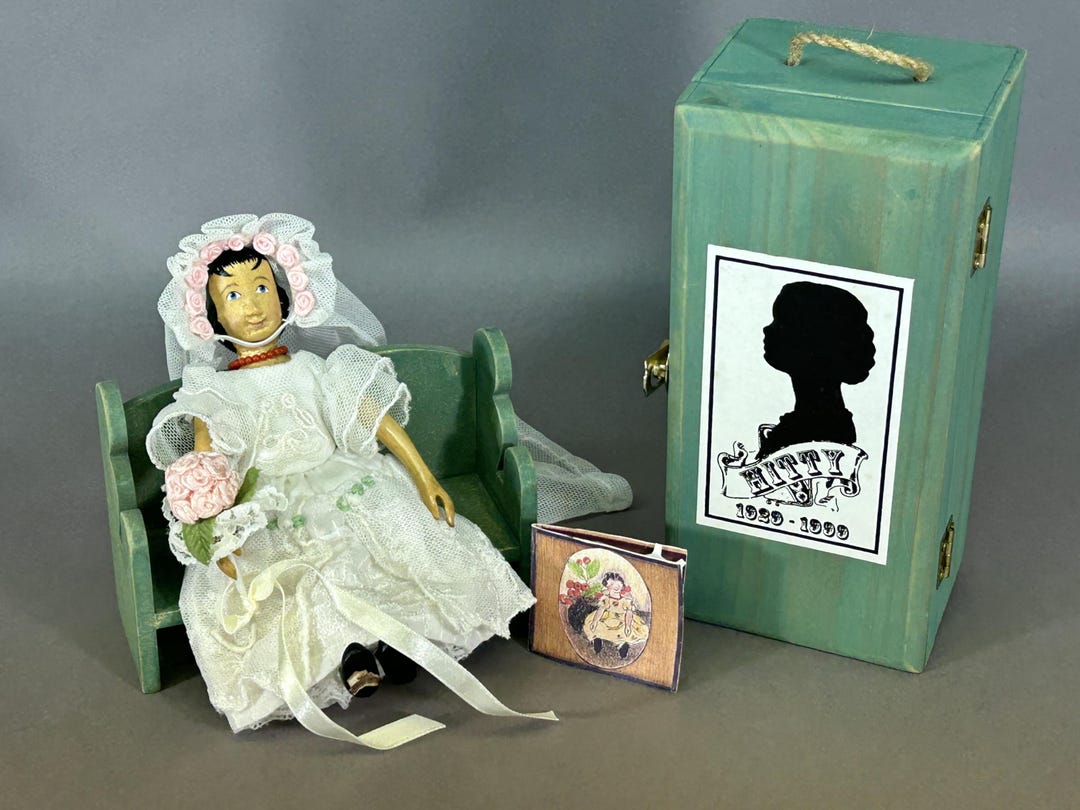 Collectible Concepts Hitty Bride Doll Designed by Judy Brown With Trunk ...
