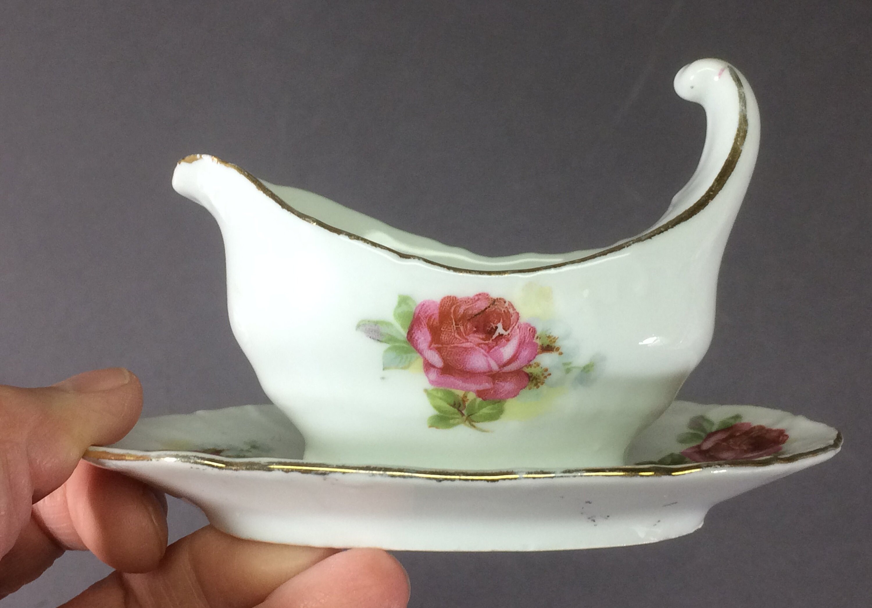 Rose Pattern Child's China Made in Germany Covered Dish, Platter, Gravy ...