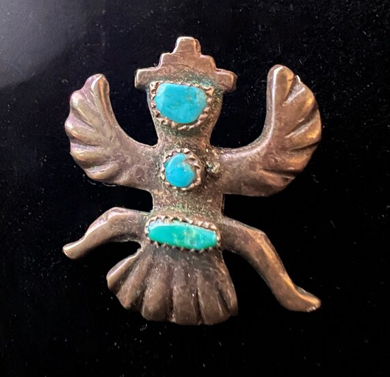 Zuni Native American Horace Iule Knifewing Pin Brooch… - Gem