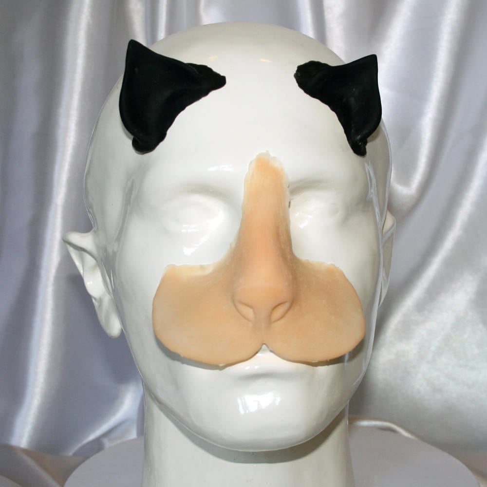 Cat Costume Prosthetic Set -detailed Latex Nose & Ears Character Set ...