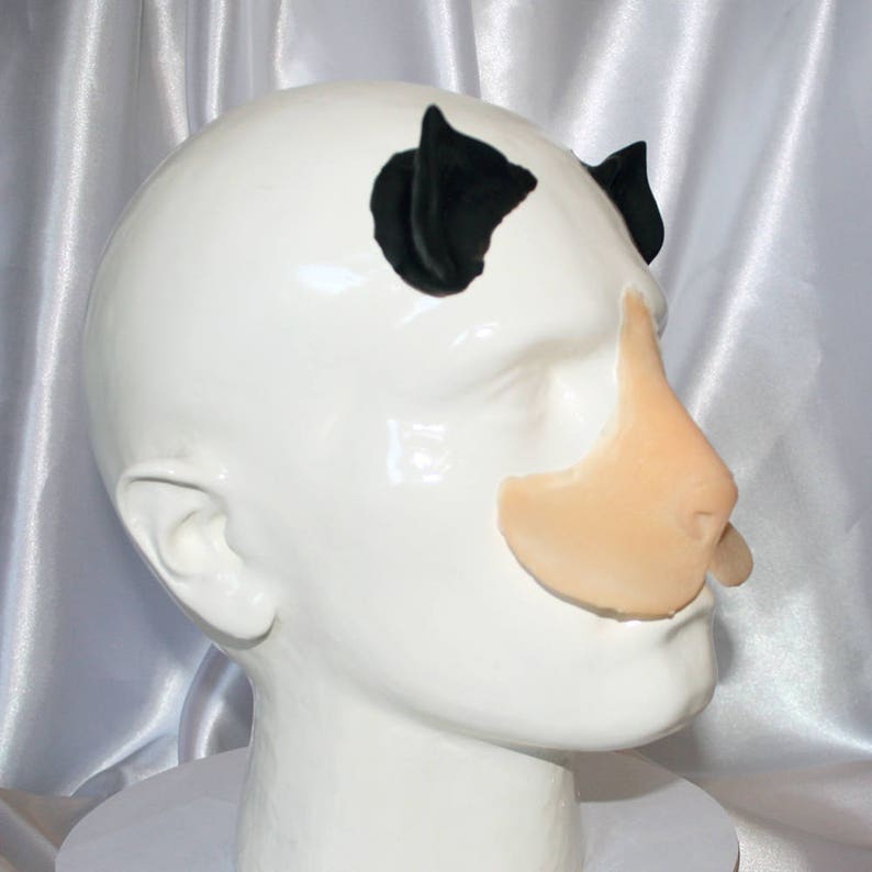 Cat Costume Prosthetic Set -detailed Latex Nose & Ears Character Set ...