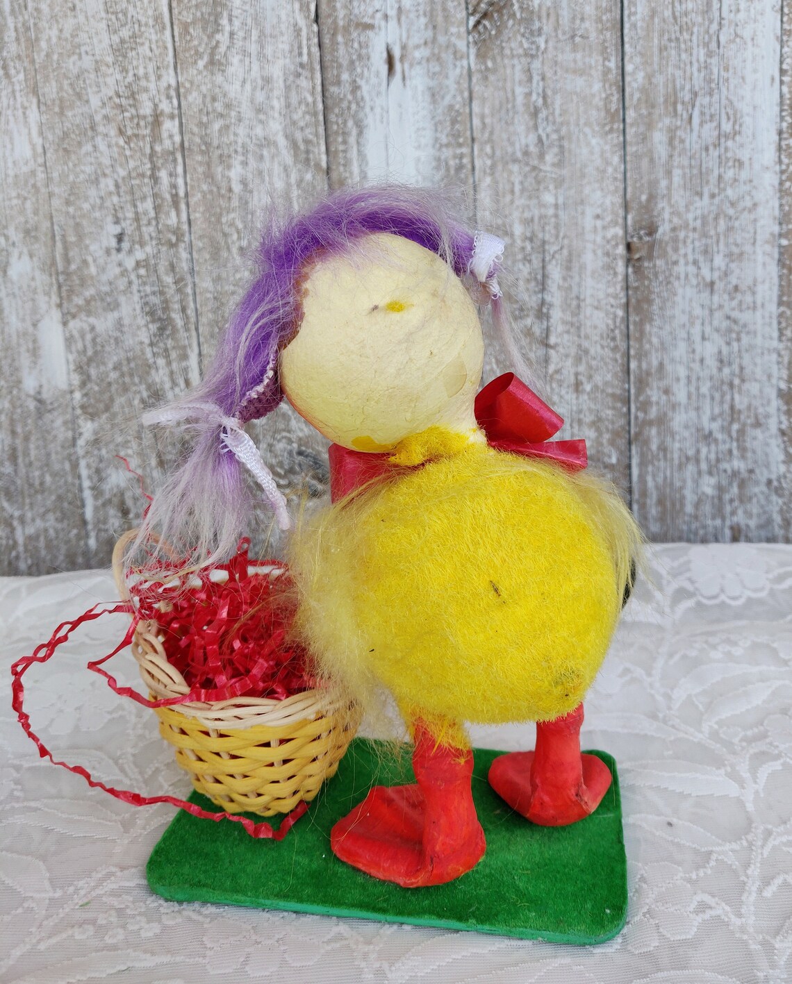 Paper Mache Easter Duck Candy Container Collectible Easter - Etsy