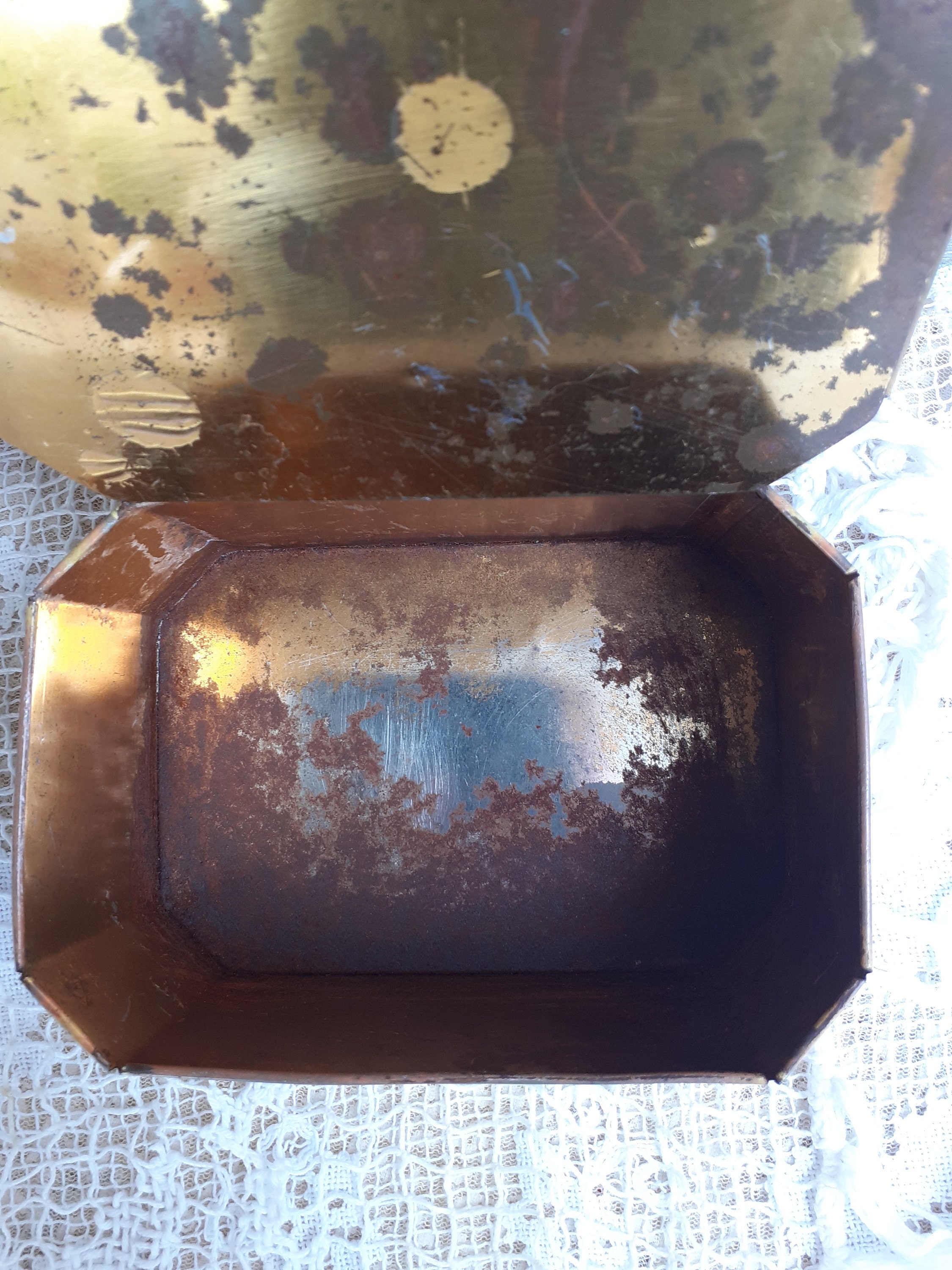 Antique Biscuits Tin Vintage Treasure Chest Floral Tin Box - Etsy