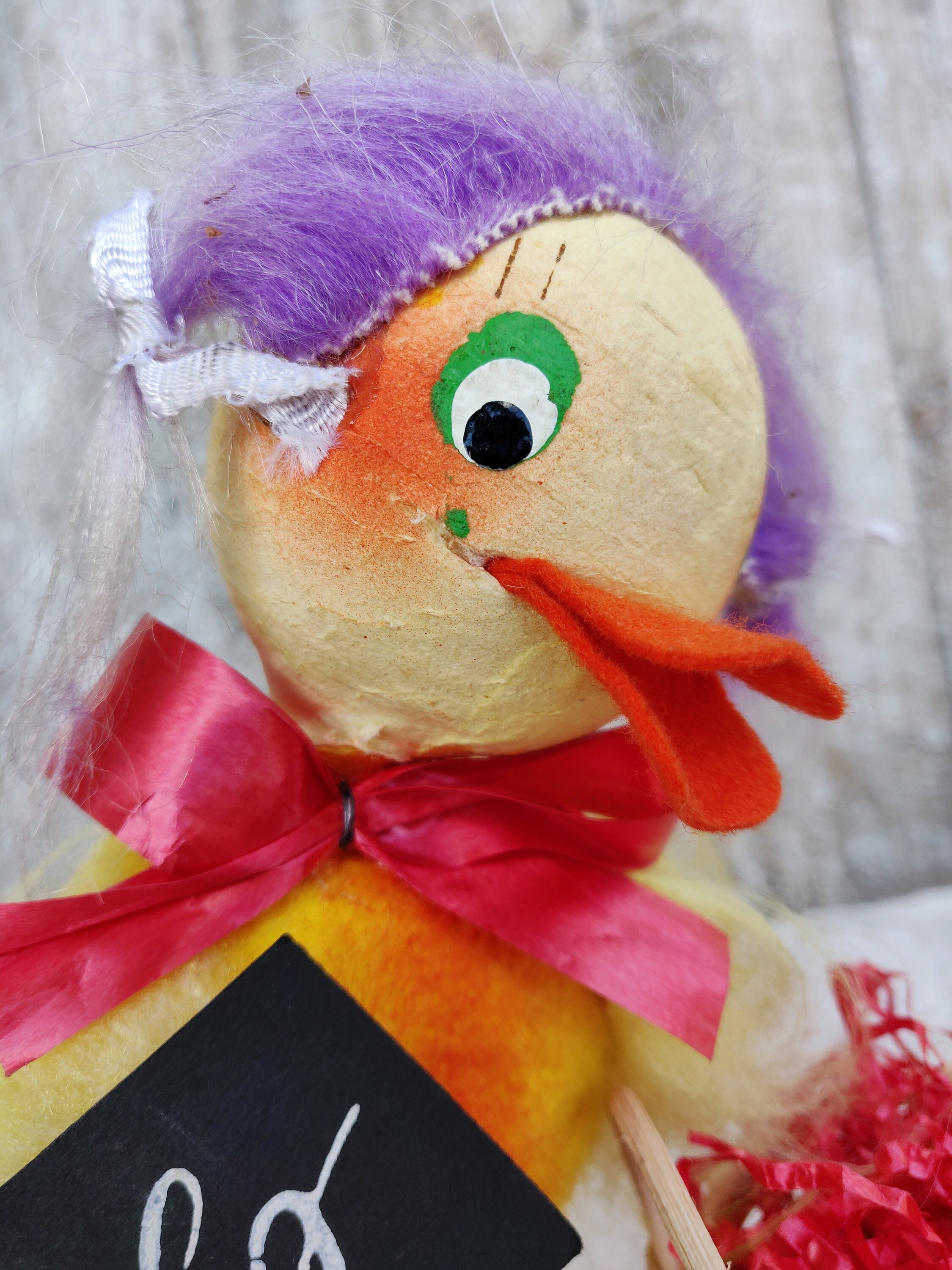 Paper Mache Easter Duck Candy Container Collectible Easter | Etsy