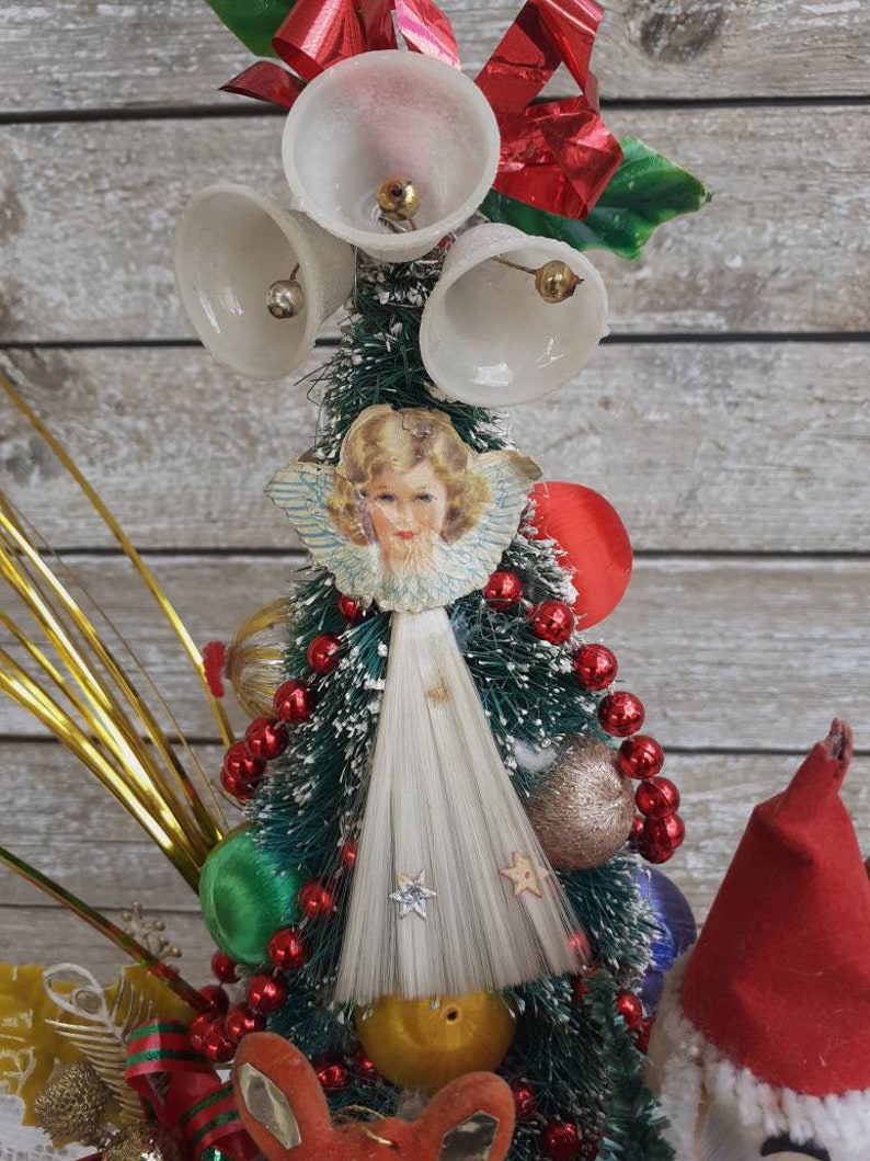 Vintage Christmas Tree Tabletop Arrangement Centerpiece in - Etsy