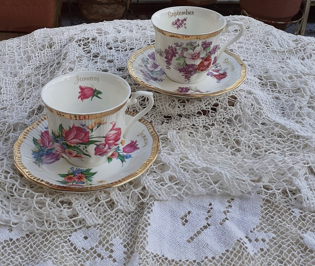Porcelain Tea Cups, French Porcelain Limoges Tea Cups and Saucers ...