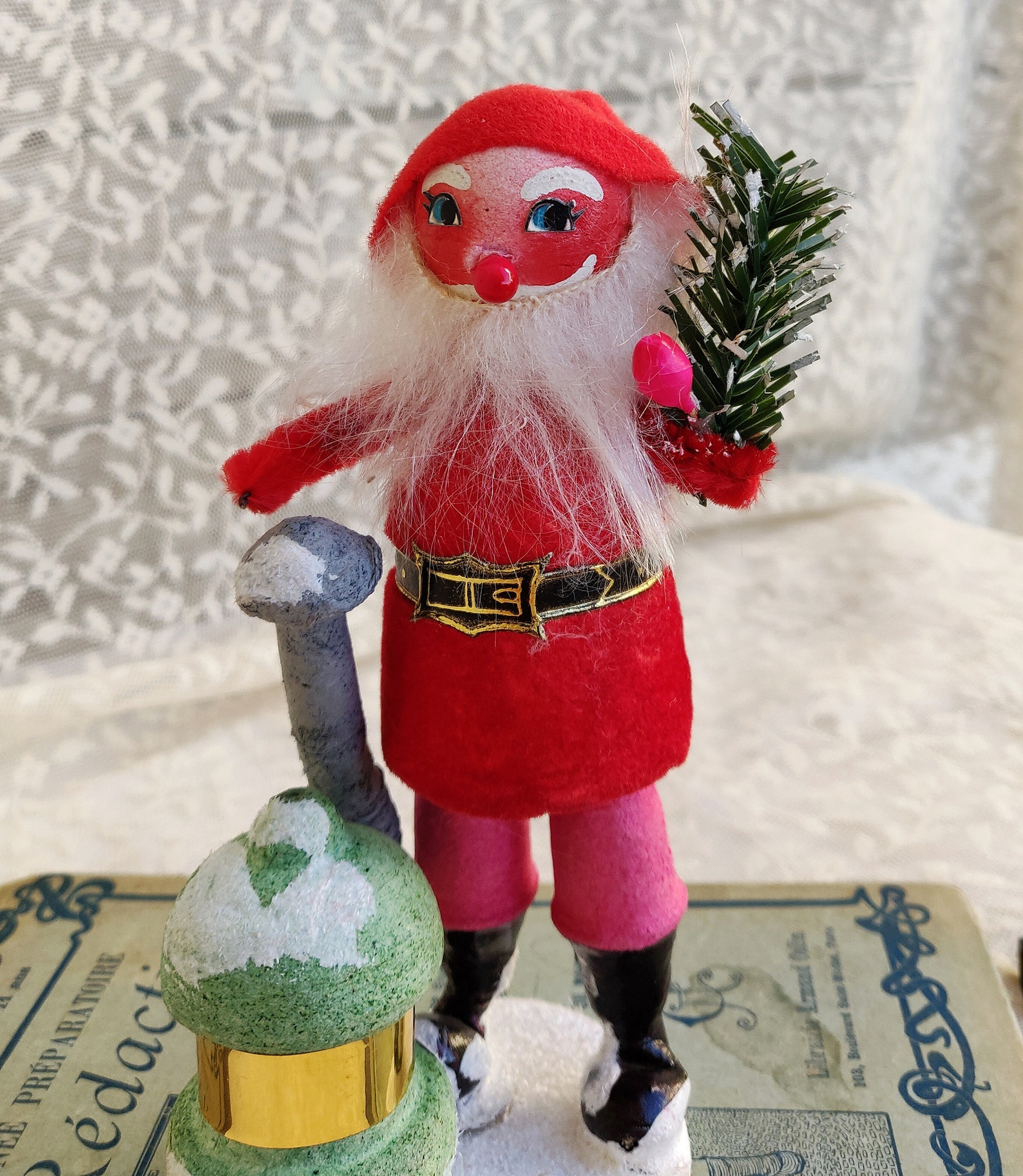 Santa Figurine Vintage Christmas Decorations Antique | Etsy