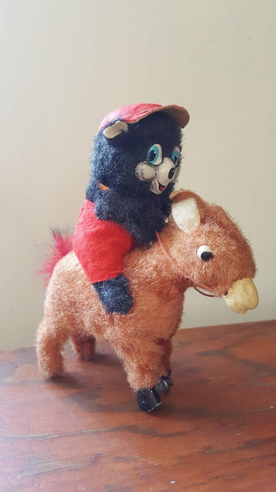 Small Original Vintage Toy 50's Rope Running, Burrito and Monkey - Etsy