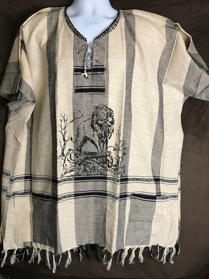 African Unisex Woven Kikoy (lions) Shirts - Etsy