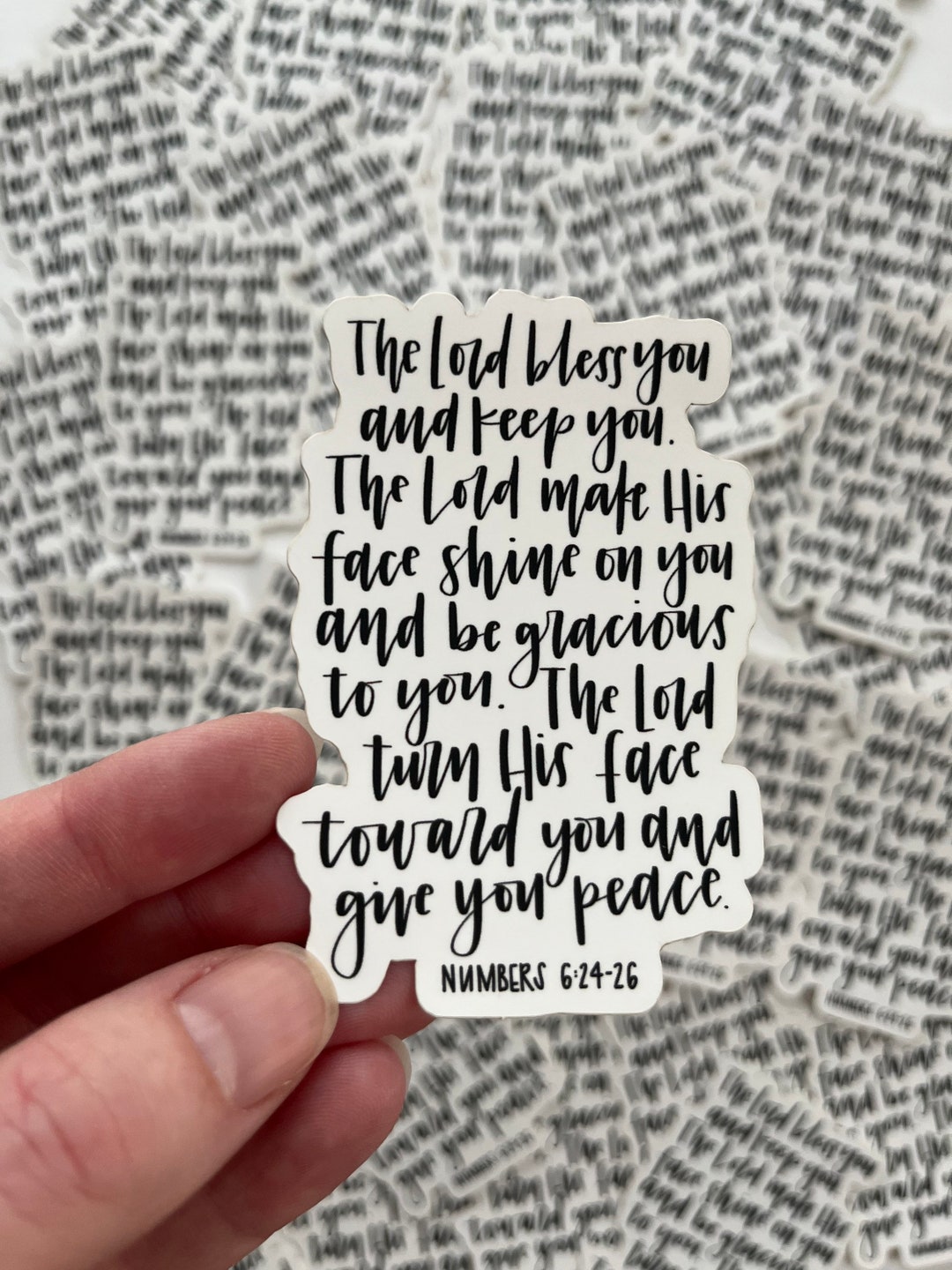 The Blessing Numbers 6:24-26 Bible Verse Vinyl Sticker || Christian ...