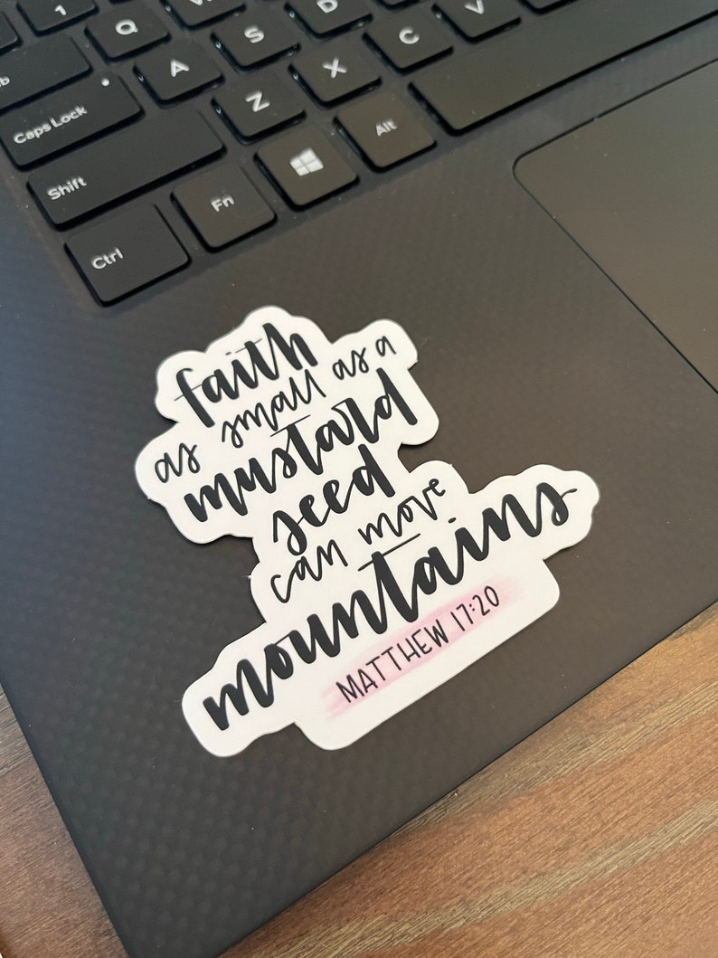 Matthew 17:20 Bible Verse Vinyl Sticker || Mustard Seed || Christian ...