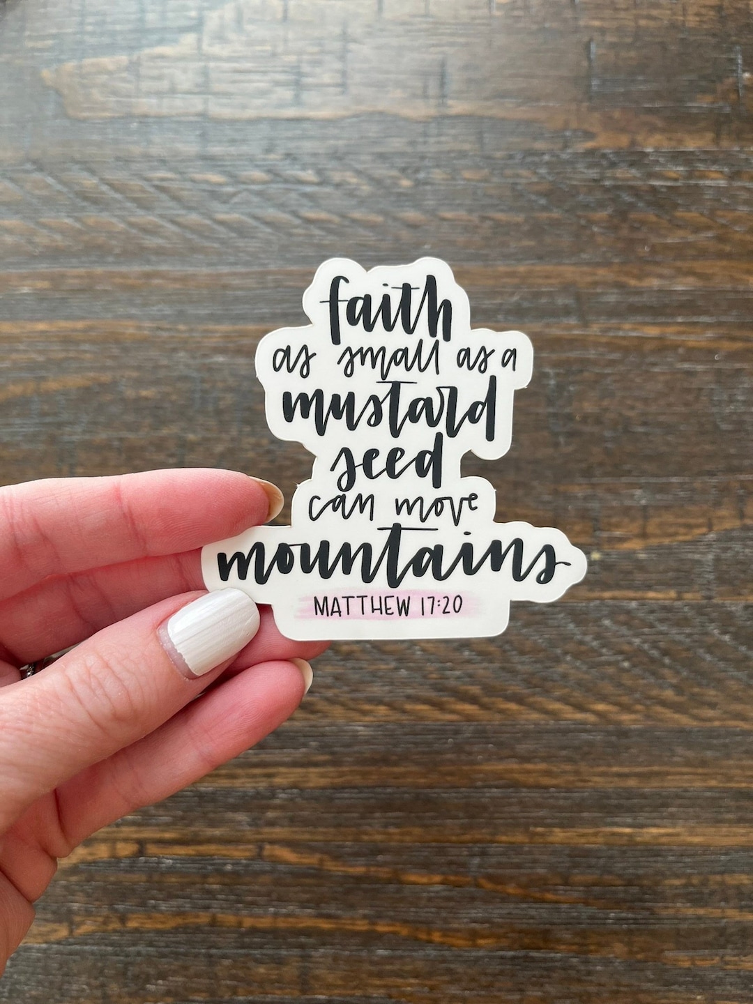 Matthew 17:20 Bible Verse Vinyl Sticker || Mustard Seed || Christian ...