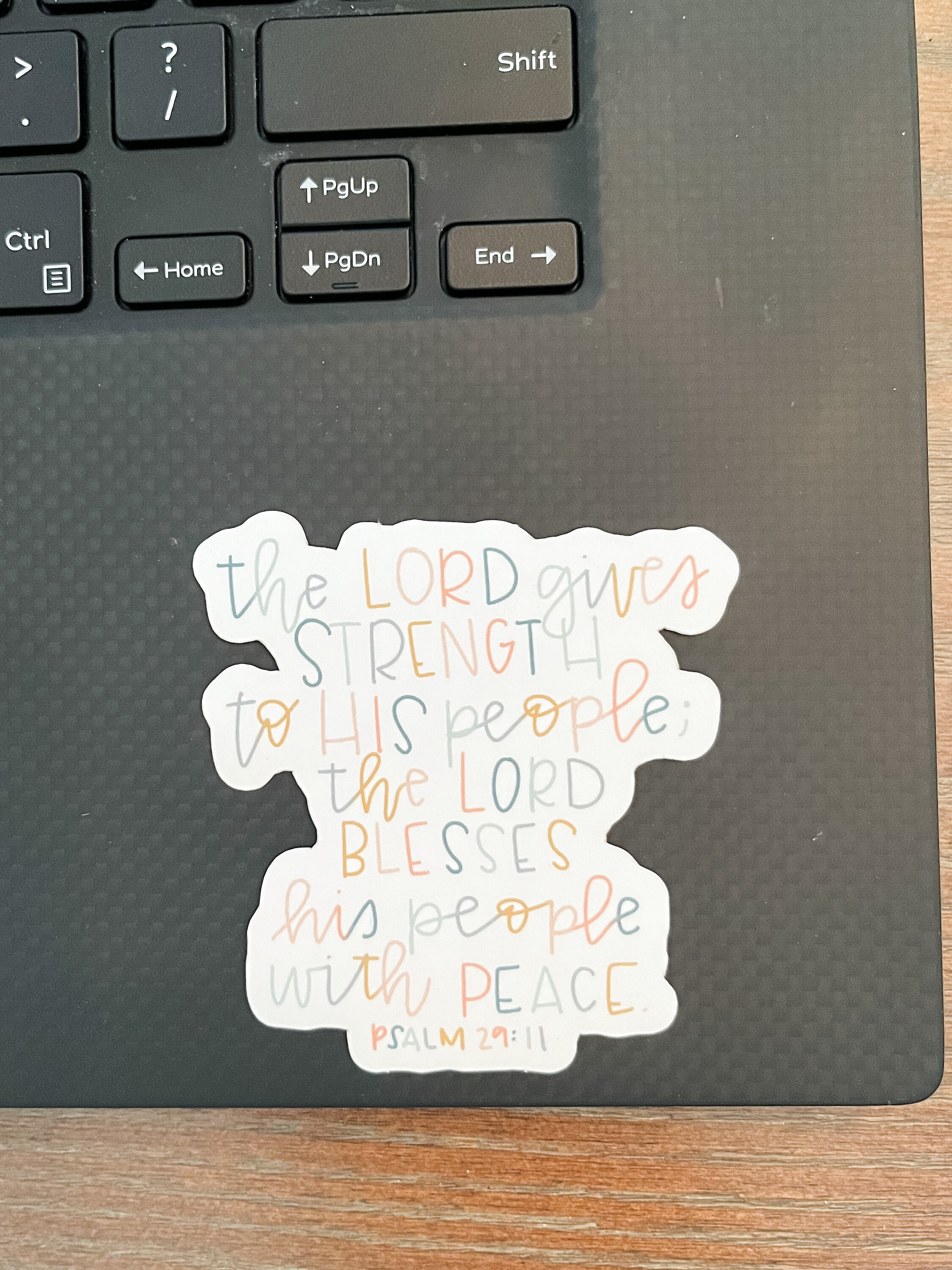 Psalm 29:11 Bible Verse Vinyl Sticker || Christian Decal, Water Bottle ...