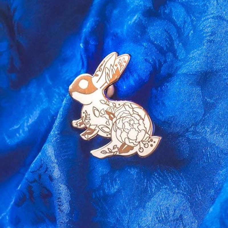 Rabbit Pin - Etsy