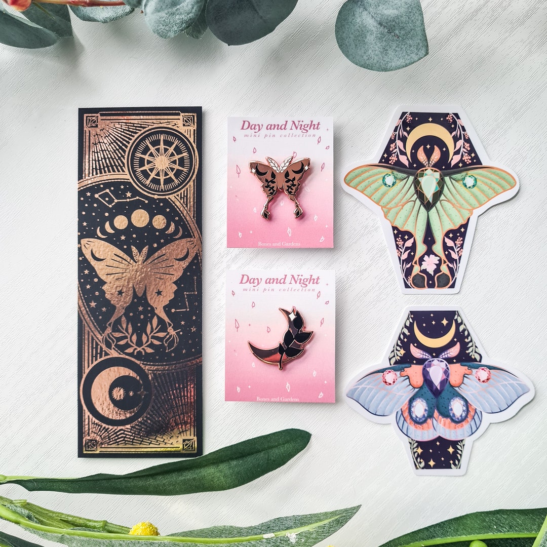 Luna Moth Bundle, Celestial Bundle Collection, Luna Moth Gold Foil ...