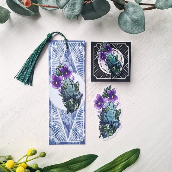 Jade Bundle Witchy Bookmark Crystal Birthstone Jade Acrylic - Etsy