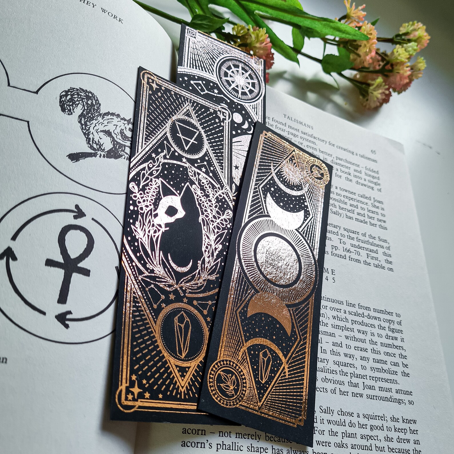 Witchy Bookmarks Celestial Bookmark Collection Gold - Etsy