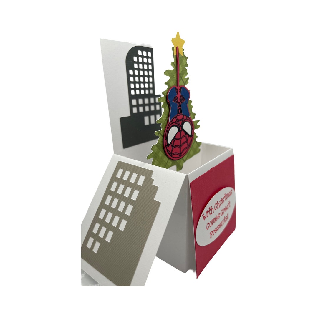 The Spider-man 3D Christmas Pop-up Box Greeting Card - Etsy