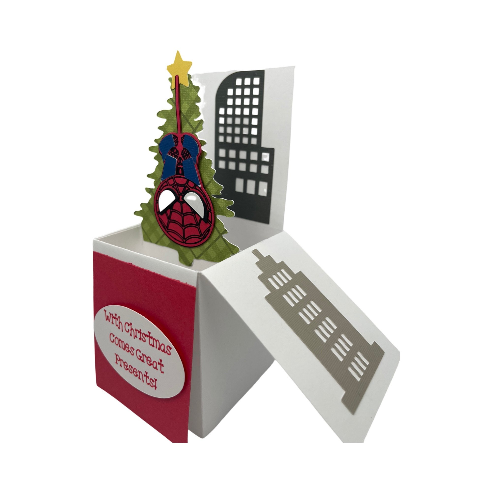 The Spider-man 3D Christmas Pop-up Box Greeting Card - Etsy