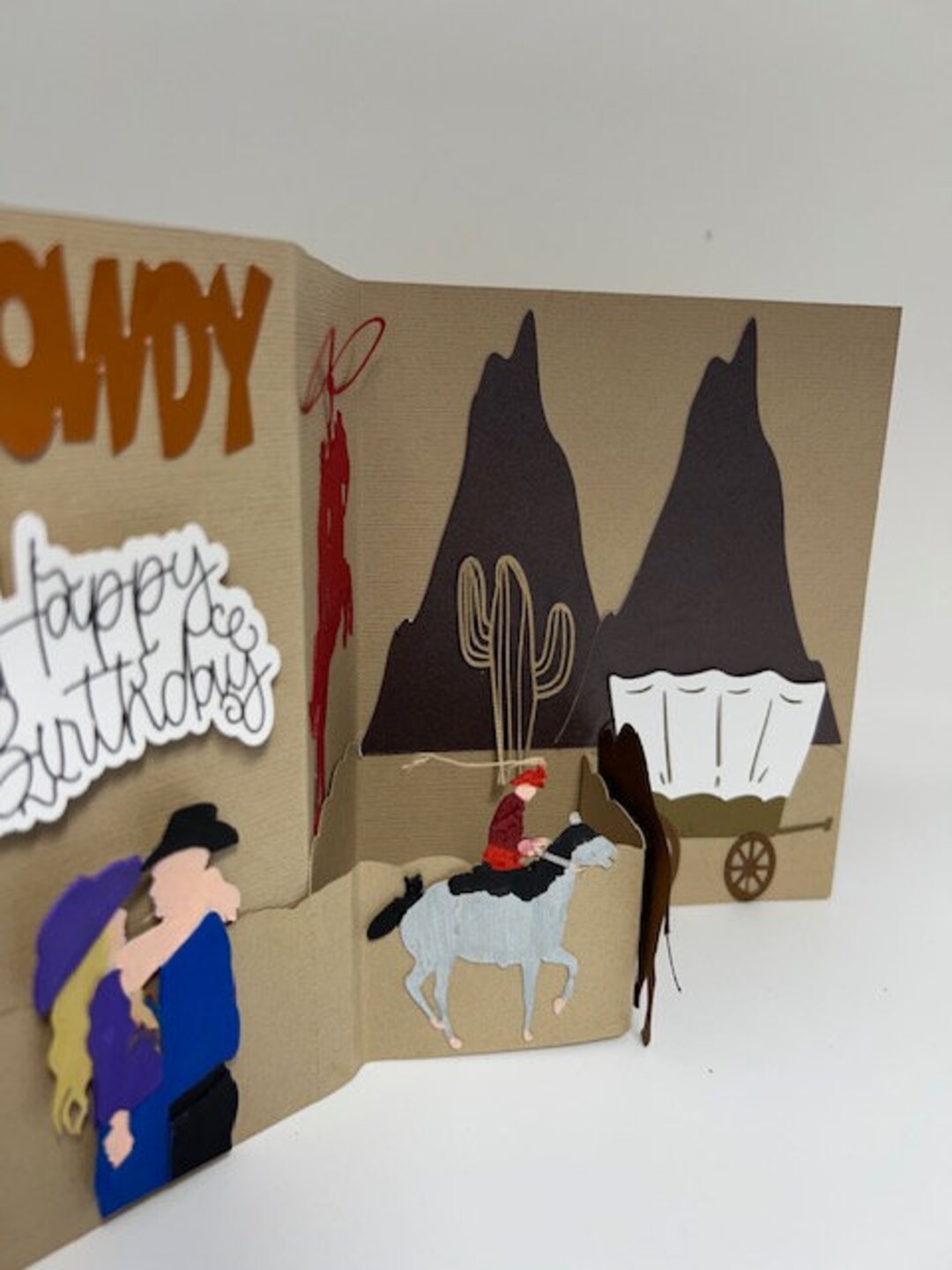 Howdy Cowboy or Cowgirl- Birthday Greeting Z-fold Card - Etsy