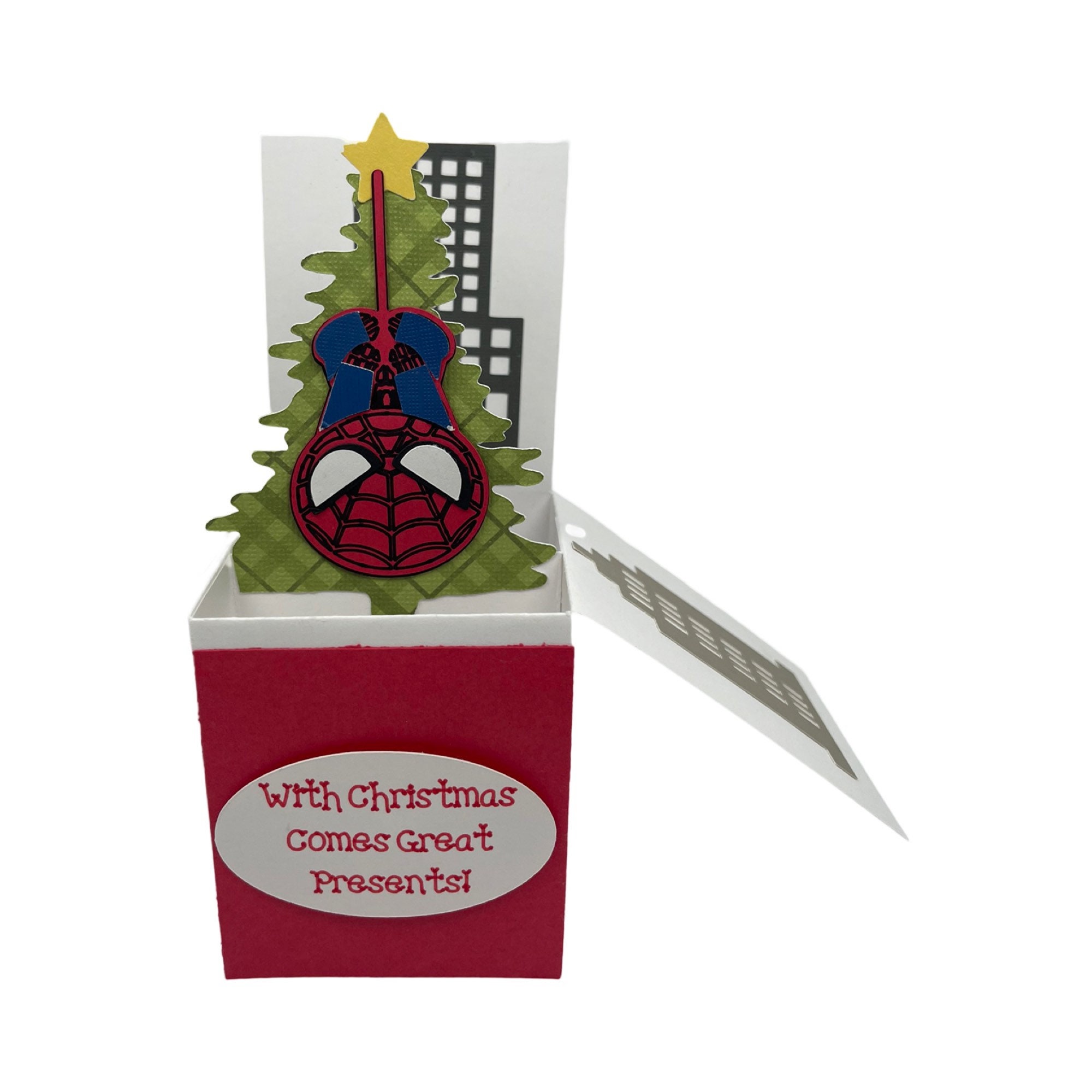 The Spider-man 3D Christmas Pop-up Box Greeting Card - Etsy