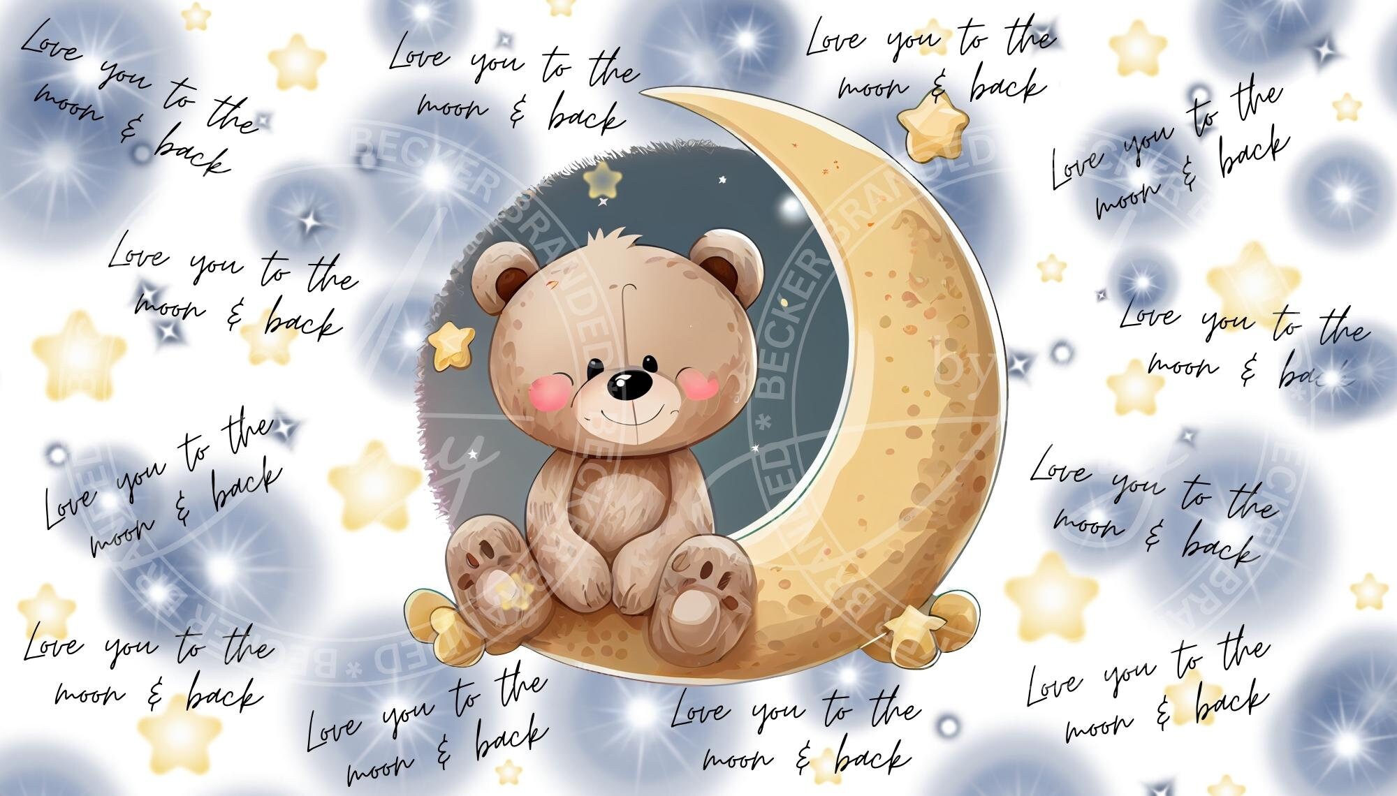 Kid's Love You to the Moon 12oz Sippy Cup Sublimation Designs Digital ...