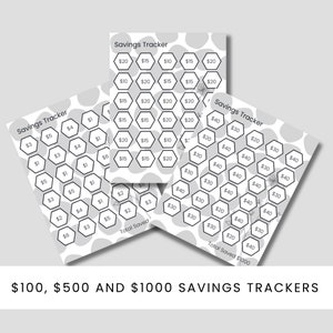 Monthly Budget, Savings Tracker, Savings Challenge Templates, Printable ...