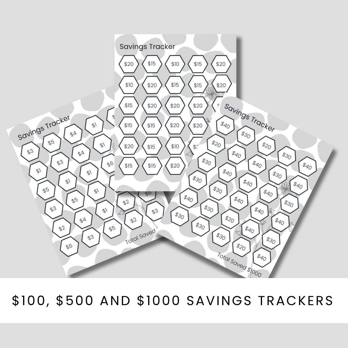 Monthly Budget, Savings Tracker, Savings Challenge Templates, Printable ...