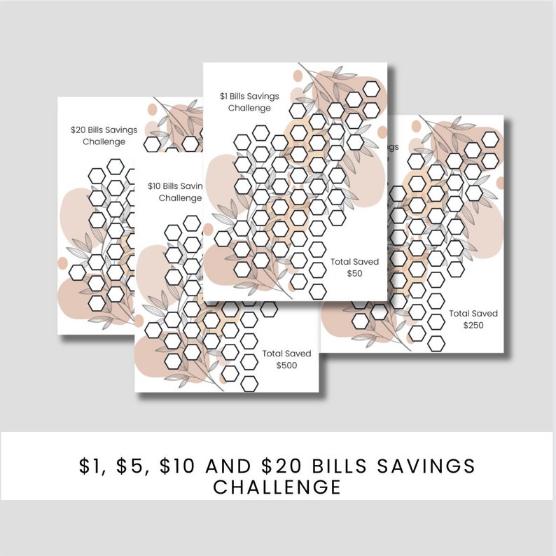 Monthly Budget Savings Tracker Savings Challenge Templates - Etsy