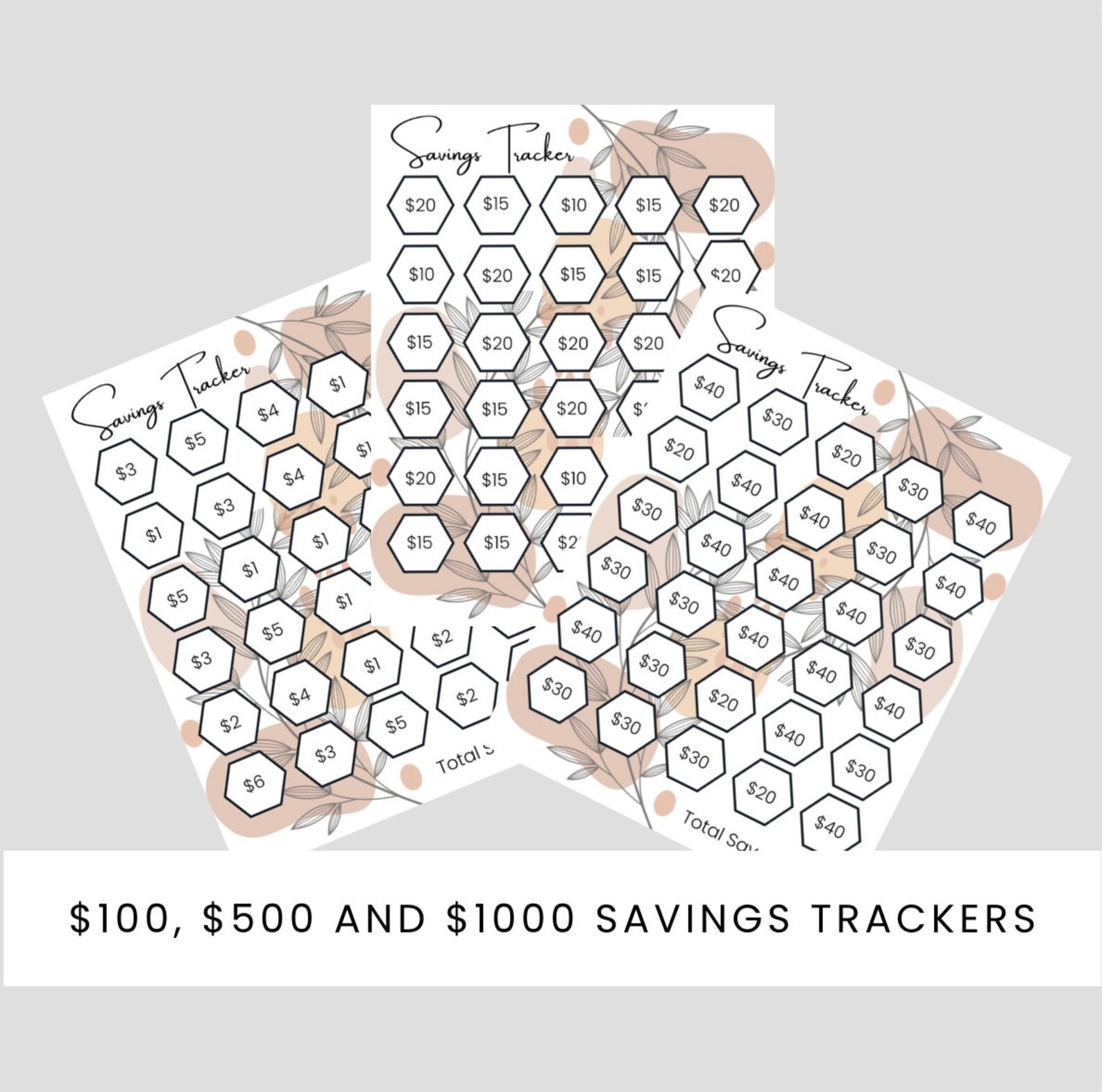 Monthly Budget Savings Tracker Savings Challenge Templates - Etsy