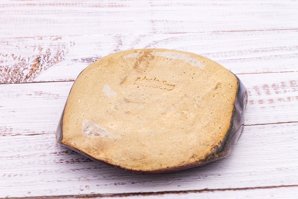 Blue Brown Art Deco Spoon Rest - Etsy